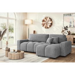 Home Affaire Ecksofa &raquo;FELICI, Schlafsofa 233cm, L-Form mit Recamiere beidseitig montierbar&laquo; Designsofa mit Bettfunktion und Bettkasten, Ma&szlig;e B/T/H: 