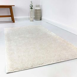 Esprit Hochflor-Teppich &raquo;Swagger Shag ESP-8866&laquo; rechteckig 30 mm H&ouml;he Wohnzimmer, Schlafzimmer, uni, waschbar, Antirutsch, gekettelt wei&szlig; Polypropylen B : 