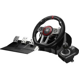 Lenkrad &raquo;Multi System Racing Wheel Pro&laquo; schwarz Tasten-Mapping m&ouml;glich