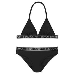 Bench. M&auml;dchen Triangel-Bikini &raquo;Yva Kids&laquo; in sportlichem Design und Farben schwarz 122/128, N-Gr