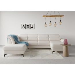 Sit & More sit&more Wohnlandschaft &raquo;Sinatra U-Form&laquo; optional mit Kopfteilverstellung und Armteilfunktion, Metallf&uuml;&szlig;e beige 100% Polyester B/H/T: 326cm x 85cm x 