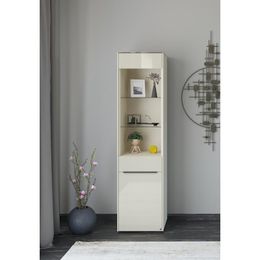set one by Musterring Standvitrine &raquo;Reno&laquo; 1 Stk. tlg. Mit Gleitern und in verschiedenen Farben erh&auml;ltlich beige Glas, Holzwerkstoff kaschmirmatt lack,