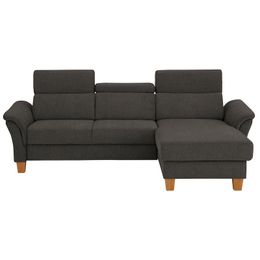 OTTO home Ecksofa &raquo;Conville L-Form&laquo; Federkern, wahlweise mit Schlaffunktion und Bettkasten bzw. Stauraum braun 100% Polyester B/H/T: 256cm x 84cm x 
