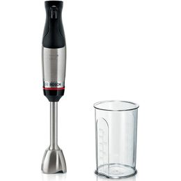 Bosch Stabmixer &raquo;ErgoMaster Serie 6 MSM6M610, 4 Klingen, Mixfu&szlig; Edelstahl, schwarz&laquo; 1000 W Becher, luftgek&uuml;hlter Motor, Keramikkupplung, 10 J 
