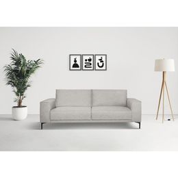 OTTO home 3-Sitzer &raquo;OLAND Flachgewebe, Sofa, B: 224 cm, Skandi-Design&laquo; Struktur, Flachgewebe, Luxus-Microfaser, Boucle braun 100% Polyester B/H/T: 