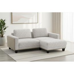 Sit & More sit&more Ecksofa &raquo;Concept&laquo; Modernes Sofa in drei Fu&szlig;farben zur Auswahl grau 100% Polyester B/H/T: 226cm x 84cm x 167cm, Recamiere rechts,mit Fu&szlig; Buche