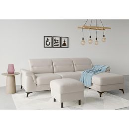 Sit & More sit&more Ecksofa &raquo;Sinatra L-Form&laquo; mit Recamiere, optional mit Kopfteilverstellung und Armteilfunktion grau 100% Polyester B/H/T: 258cm x 85cm x 170cm,