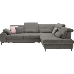 set one by Musterring Ecksofa &raquo;SO 3400 Sitzh&ouml;he 47cm oder 49cm, Sitztiefe verstellbar, B/T 317/220 cm&laquo; Kaltschaumpolsterung, Flachgewebe, whlw. mit 