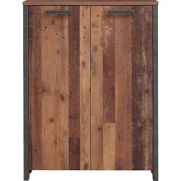 FORTE Kommode &raquo;Clif&laquo; Aktenschrank im Industriestil, Breite 86 cm x H&ouml;he 115 cm grau B/H/T: 86cm x 115cm x 41,6cm, 2 Stk.