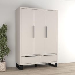 Home Affaire Dreht&uuml;renschrank &raquo;Bronne,Breite 145 cm, Kleiderschrank inclusive Innenausstattung&laquo; Kleiderschrank, 2 Schubk&auml;sten, Metallgriffe, Garderobe