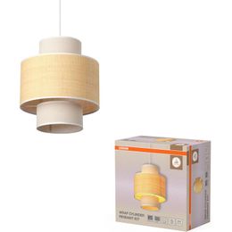 Osram Pendelleuchte &raquo;Decor Wrap&laquo; E27 1 Stk. Fassung E27, Bast und Leinen und Stahl beige &Oslash; 35cm, 1 Stk.