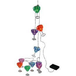 AM Design LED-Lichterkette &raquo;Gl&auml;ser&laquo; bunt Gesamtl&auml;nge 1,8m