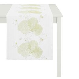 Apelt Tischl&auml;ufer &raquo;7903 Loft Meta&laquo; Ma&szlig;e ca. 48x140 cm gr&uuml;n Polyester, Viskose B/L: 48cm x 140cm, 1 Stk., rechteckig