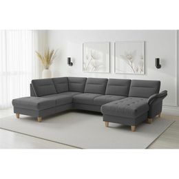 Sit & More sit&more Wohnlandschaft &raquo;Pamela U-Form, B: 292 cm, optional Schlaffunktion & Armteilverstellung&laquo; mit Federkern grau 95% Polyester 5% Polyamid B/H/T: 