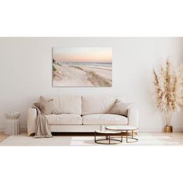 queence Acrylglasbild &raquo;Evek&laquo; Deutschland D&uuml;ne Gr&auml;ser Himmel Meer Meer Bilder Spa Steg Strand 1 Stk. tlg. Fine Art-Print in Galeriequalit&auml;t beige 