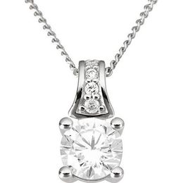 Firetti Damen Kettenanh&auml;nger &raquo;Schmuck Geschenk Gold 333 Halsschmuck Anh&auml;nger Fantasie&laquo; mit Zirkonia (synth.) wei&szlig; Wei&szlig;gold 333, 0,81 g