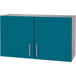 Wiho-K&uuml;chen wiho K&uuml;chen H&auml;ngeschrank &raquo;Kiel&laquo; 100 cm breit blau Holzwerkstoff B/H/T: 100cm x 56,5cm x 35cm, T&uuml;ren: 2 Stk.
