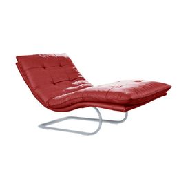 W.Schillig Relaxliege &raquo;daily dreams&laquo; in Waffelkissen-Optik, wahlweise mit Motor, silber matt, in 2 Breiten rot Longlife Xtra-Leder Z59: Glattleder mit
