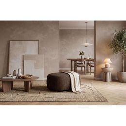 Home Affaire Polsterhocker &raquo;OSTRUP, Naturt&ouml;ne, Boucle oder Chenille&laquo; 90x64 cm, organische Form mit sanften Rundungen braun 100% PES B/H/T: 90cm x 42cm