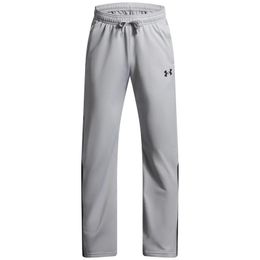 Under Armour Herren Sporthose &raquo;UA BRAWLER 3.0 TAPERED PANT f&uuml;r Jungs&laquo; sportlicher Schnitt, aus Polyester, Tapered Passform grau M (140/146), N-Gr