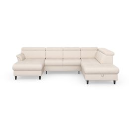 Sit & More sit&more Wohnlandschaft &raquo;Marano U-Form&laquo; inklusive Kopfteilverstellung, optional Schlaffunktion & Bettkasten beige 100% Polyester B/H/T: 304cm x 216cm,