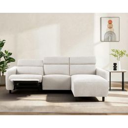 OTTO home Ecksofa &raquo;SKAANE Struktur, L-Form, 274 cm, manuelle/elektrische Relaxfunktion,&laquo; 274 cm, mit Kopfteilverstellung und man. oder elektr. 