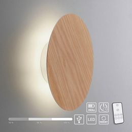 Paul Neuhaus Wandleuchte &raquo;AKKU PUNTU&laquo; LED-Board 1 Stk. Warmwei&szlig; braun 1, &Oslash; 25cm, 1 Stk.