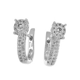 Firetti Damen Paar Creolen &raquo;Schmuck Geschenk Silber 925 Ohrschmuck Solit&auml;r-Optik glitzernd&laquo; mit Zirkonia (synth.) silber Silber 925 (Sterlingsilber)
