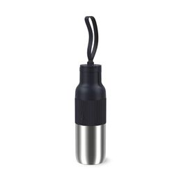 Emsa Isolierflasche &raquo;beYou Flip&laquo; mit Flip-Verschluss und Trageband, 100% dicht, sp&uuml;lmaschinengeeignet schwarz Edelstahl, Polypropylen (PP), Silikon 500ml