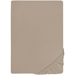 Biberna Spannbettlaken &raquo;Conny&laquo; hochwertiges Jersey-Elasthan geeignet f&uuml;r Wasser- und Boxspringbetten blau Jersey-Elasthan, Obermaterial: 95% Baumwolle, 5% 