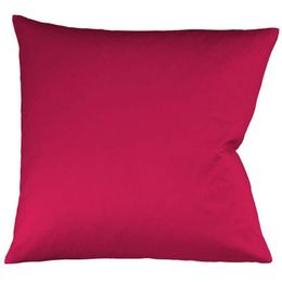 Fleuresse Kissenbezug &raquo;Colours Mako Satin, 100% Baumwolle, mit Rei&szlig;verschluss&laquo; Mako Satin, gl&auml;nzend, glatt, Premium Qualit&auml;t rot Mako-Satin, Mako-