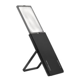 Eschenbach Taschenlupe &raquo;easyPOCKET XL&laquo; Einschlaglupe mit echter 2,5x-Vergr&ouml;&szlig;erung, mit eingebauter Halterung schwarz Flaches, handliches Design - Ultrakompakt, 