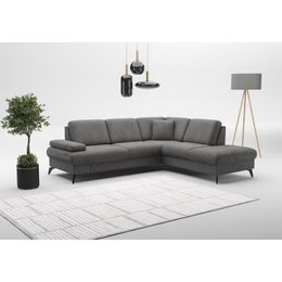Sit & More sit&more Ecksofa &raquo;Morris Jubi L-Form, B: 238 cm&laquo; mit Armteilfunktion & 1 Zierkissen, optional Schlaffunktion grau 100% Polyester B/H/T: 238cm x 83cm x