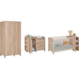 Babyzimmer-Komplettset &raquo;SET N&deg;3 CALYPSO&laquo; 6 Stk. tlg. Viel Stauraum f&uuml;r eine optimale Organisation. Eiche Bocage Nachbildung + ohne Matratze, B/H: 70cm
