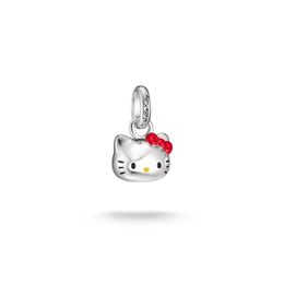 Thomas Sabo Damen Thomas Sabo Charm-Einh&auml;nger &raquo;Thomas Sabo Hello Kitty Charm mit roter Schleife - Original&laquo; Emaille rot Einheitsgr&ouml;&szlig;e