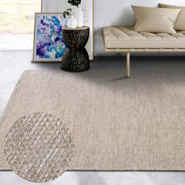 ELLE DECORATION Wollteppich &raquo;Pradesh&laquo; rechteckig 10 mm H&ouml;he Handgewebt, Wolle, Natur, L&auml;ufer, Wohnzimmer, Schlafzimmer, Skandi beige Wolle B : 160cm 1