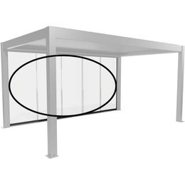 BioHort Glasschiebet&uuml;r &raquo;Klarglas Gr. 5 m f&uuml;r Pergola, verschiedene Farben&laquo; 475,5x 234,9 cm, Glaselemente aus 10 mm ESG transparent Glas, Stahl 234,9cm, 
