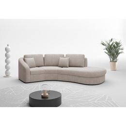 Sit & More sit&more Ecksofa &raquo;Jazz L-Form&laquo; In weiteren Gr&ouml;&szlig;en erh&auml;ltlich grau 100% Polyester B/H/T: 266cm x 88cm x 230cm, Luxus-Microfaser Euphoria, langer 