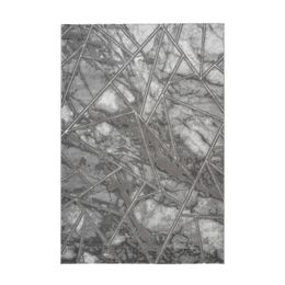 Kayoom Teppich &raquo;Mineral 225&laquo; rechteckig 12 mm H&ouml;he Kurzflor, Hoch Tief Struktur, Wohnzimmer grau Polypropylen B : 160cm 1 Stk., 12mm, L: 230cm