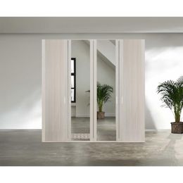 Wiemann Kleiderschrank &raquo;Bern&laquo; hochwertige Beschl&auml;ge inkl. T&uuml;rd&auml;mpfung grau Glas, Holzwerkstoff B/H/T: 197,3cm x 216cm x 58cm