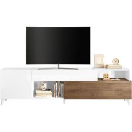 Home Affaire Lowboard &raquo;Monaco in Breite 241 cm, TV-Schrank mit T&uuml;r, Klappe und Schubkasten&laquo; Mediaboard &ndash; sanft schlie&szlig;end, edel, mit Kabelkanal, 