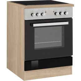 KOCHSTATION Herdumbauschrank &raquo;KS-Eton&laquo; schwarz eiche sonoma, B/H/T: 60cm x 85cm x 60cm