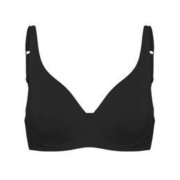 cfab Bra 'Cotton B&uuml;gel BH ohne Pads' female size 75 Black