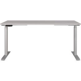 Germania Schreibtisch &raquo;Jet&laquo; moderne Farbvariationen, Breite 120/140/160/180 cm, Made in Germany grau B/H/T: 160cm x 72cm x 80cm, Gestellfarbe silber