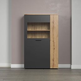 Home Affaire Highboard &raquo;Estepona&laquo; 1 Stk. tlg. Highboard mit 2 T&uuml;ren - (B/T/H) 90/42/146 cm schwarz B/H/T: 90cm x 146cm x 42cm, 2 Stk.