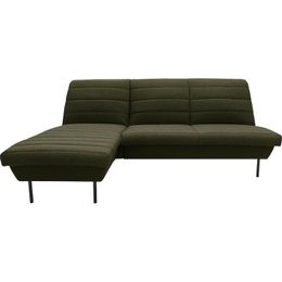 LOOKS by Wolfgang Joop Ecksofa &raquo;LOOKS IX L-Form&laquo; Quersteppung, ohne Armlehnen gr&uuml;n 100% Polyester B/H/T: 214cm x 92cm x 168cm, Feinstruktur, Longchair