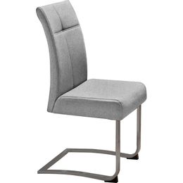OTTO home Freischwinger &raquo;Rab&laquo; (Set) 2 Stk.Bezug in verschiedenen Qualit&auml;ten, maximale Belastbarkeit 120 kg grau Polyester B/H/T: 44cm x 98,5cm x 57cm,