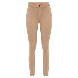 Cipo & Baxx Cipo & Baxx Chinohose figurbetont, in trendiger 7/8-L&auml;nge Damen Gr&ouml;&szlig;e 34 beige