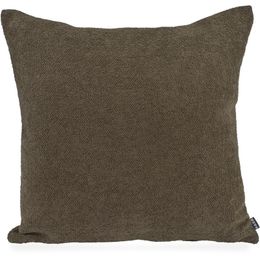 HOCK Dekokissen &raquo;Lotte&laquo; Sofakissen inkl. F&uuml;llung, 60x60cm, Boucl&eacute; einfarbig, olive, Dekokissen gr&uuml;n Polyester B/L: 60cm x 60cm, 1 Stk.