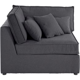 OTTO home Sofa-Eckelement &raquo;Florid&laquo; Teil eines Modulsofas, fester Sitzkomfort, auch in Cord schwarz Baumwollmix (60% Baumwolle/40% Leinen);Struktur 